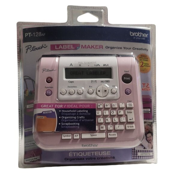 Brother | Other | Rare Pink Brother Ptouch Pt28af Label Maker With 2 ...